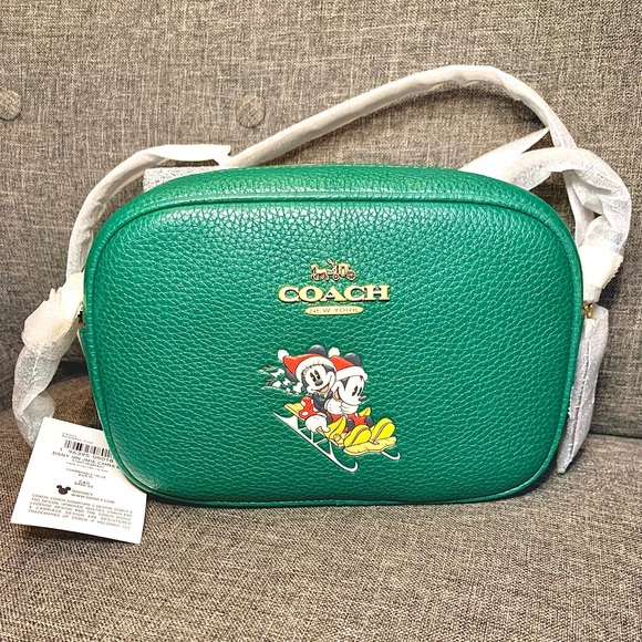 Disney | Bags | Nwt Disney X Coach Mickey Mouse Green Christmas ...